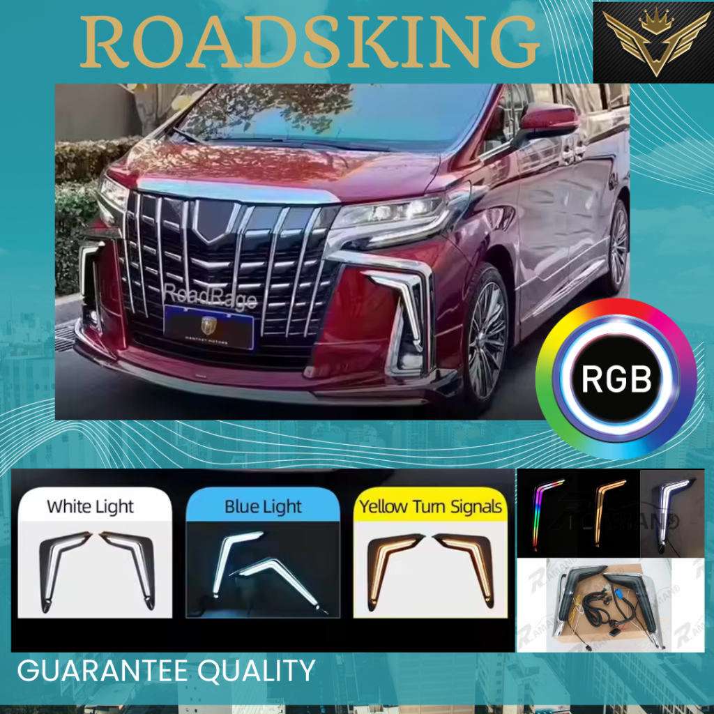 TOYOTA ALPHARD AGH30 MODELLISTA RGB DRL RUNNING SIGNAL FUNCTION DAY ...