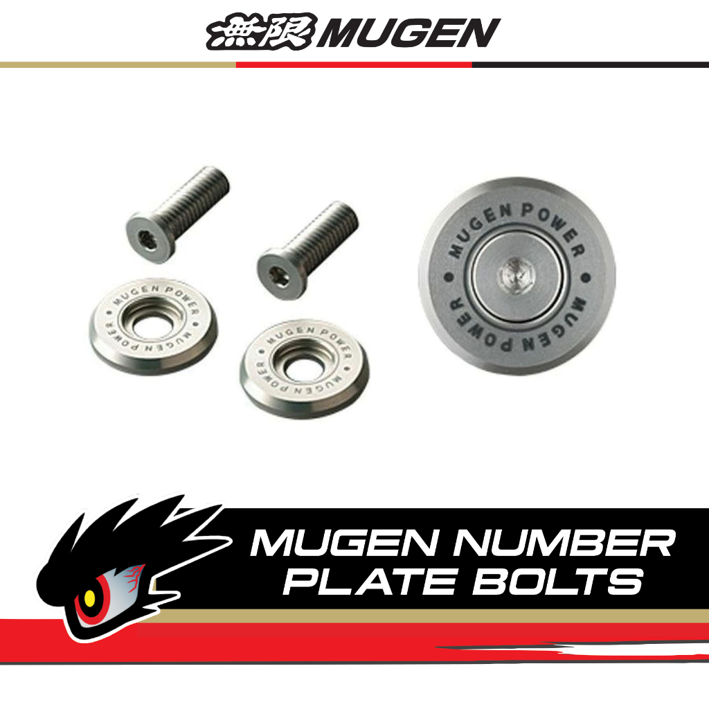MUGEN Power Number Plate Bolts Set Head/Thread (2 Pcs/20mm/3mm ...