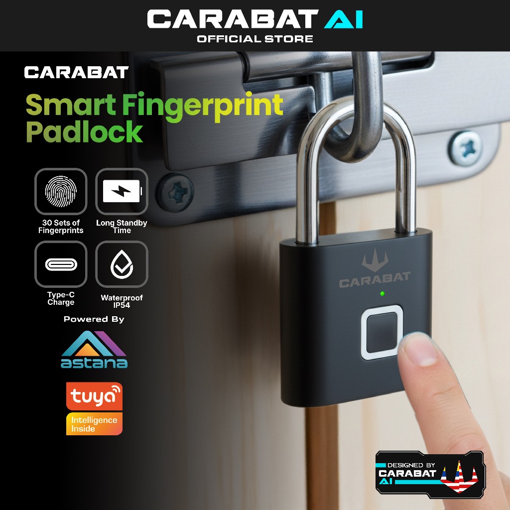 Smart Fingerprint Padlock | Smart PadLock | Fingerprint & App Control ...