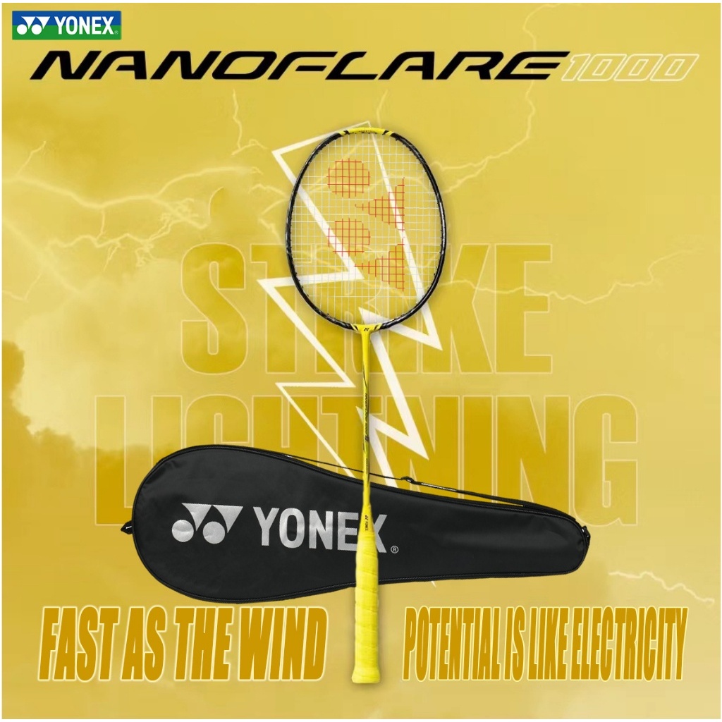 YONEX NANOFLARE 1000Z Badminton Racket Full Carbon 30LBS Speedy ...