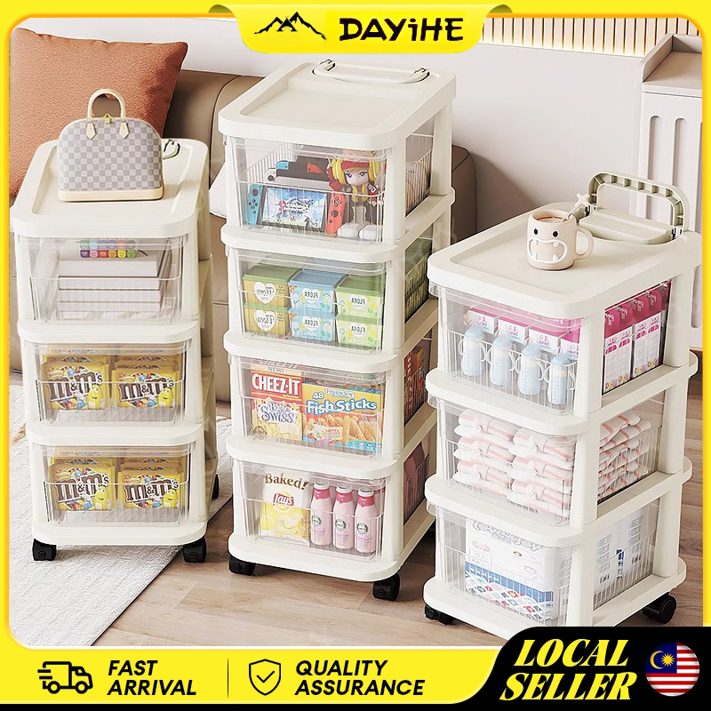 Trolley Rack Drawer Cabinet Stroller Cream Style Toy Snack Storage ...