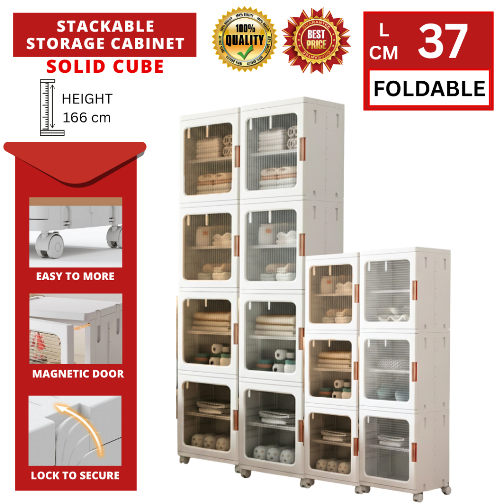 SABAH READY STOCK - SOLID CUBE STACKABLE STORAGE CABINET (ALMARI ...