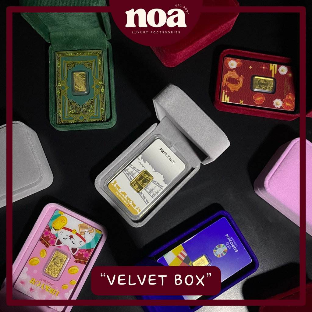 [NOA] Velvet Box for Gold Bar / Dinar / Jewellery / Pendant / Bracelet ...