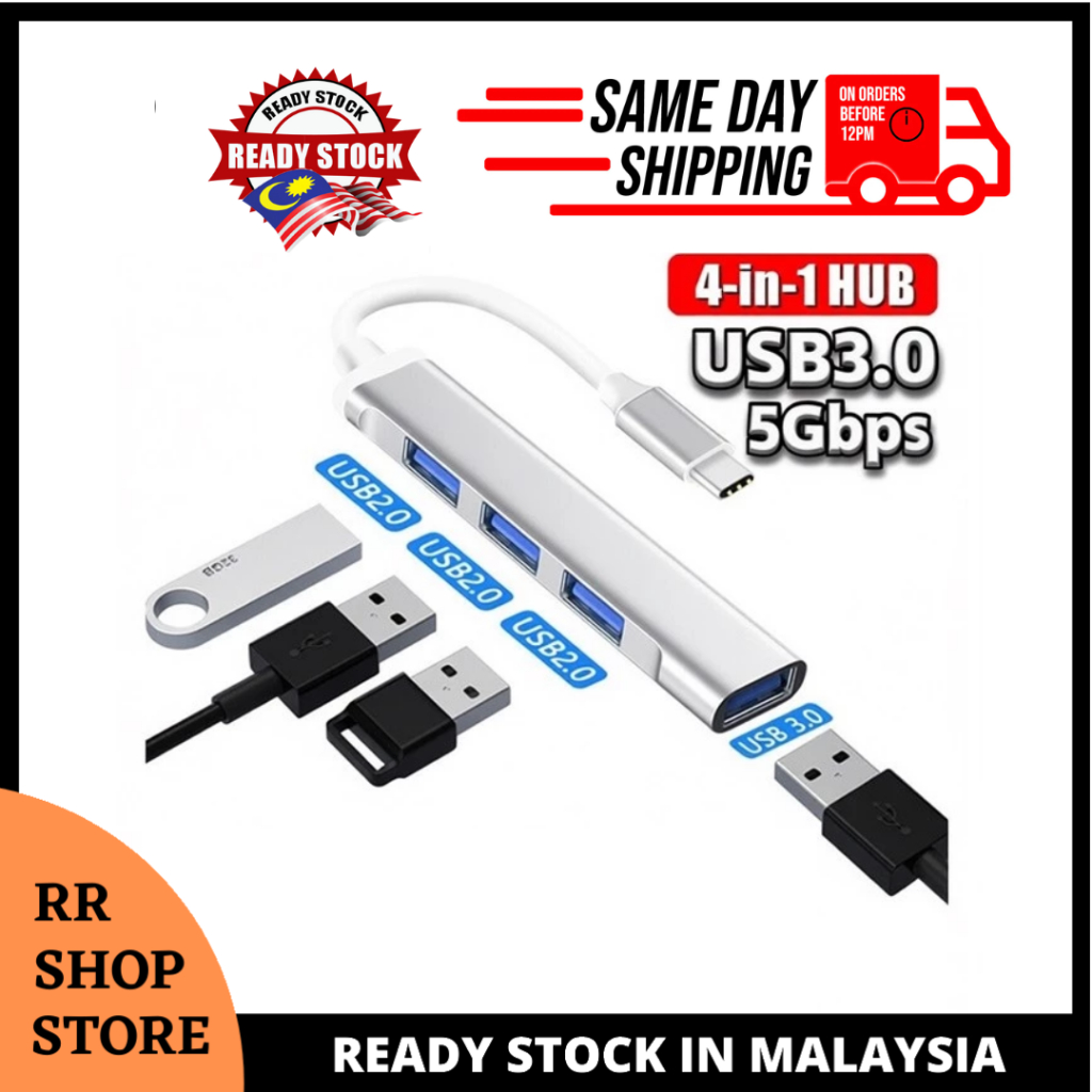USB 3.0 hub four-in-one aluminum multi-channel OTG adapter USB extender ...