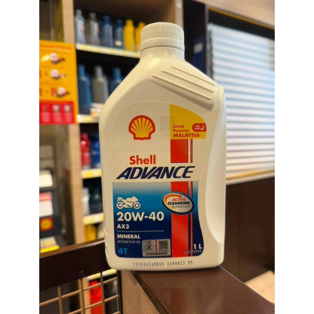 SHELL ADVANCE AX3 20W-40 1L *SIRIM CERTIFIED! ORIGINAL PRODUCT MINERAL ...