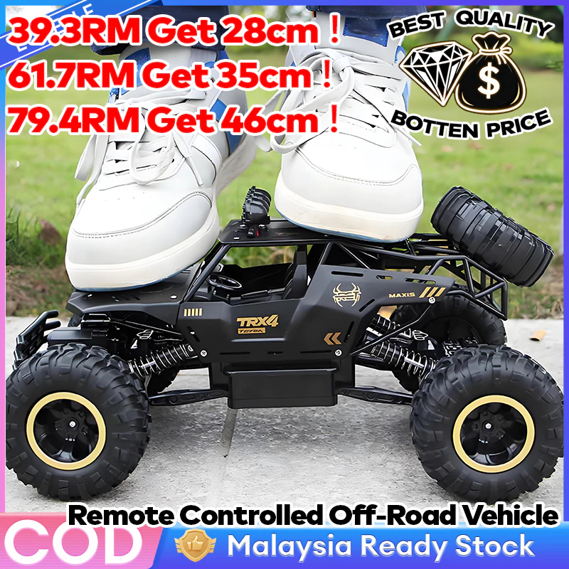Large Scale RC Car 6WD Kereta Kontrol Monster Truck 4x4 Remote Control ...