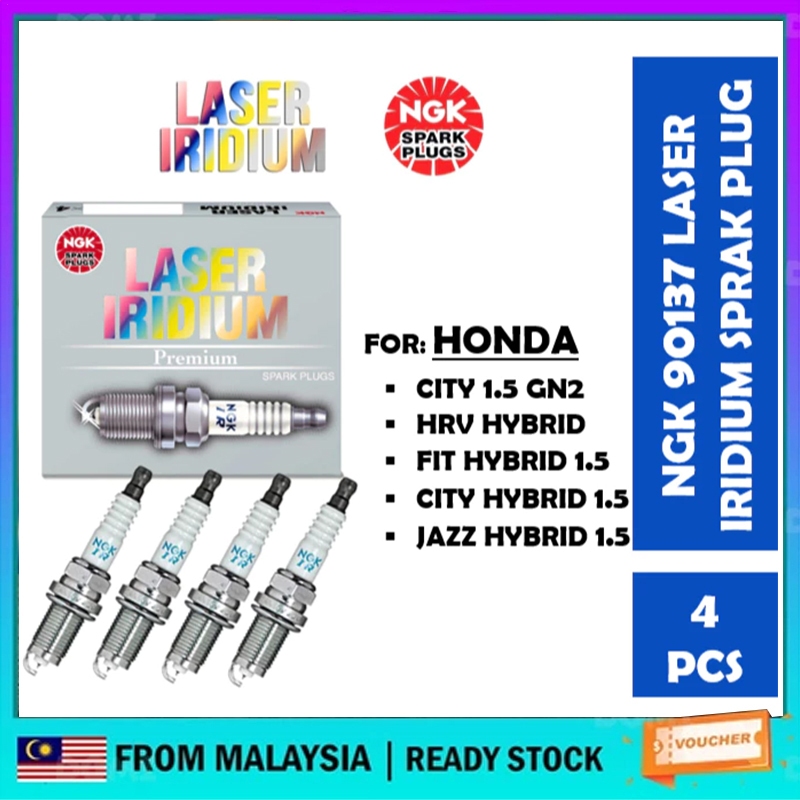 【100% ORIGINAL】NGK 90137 Laser Iridium Spark Plug Honda City GN2/ City ...