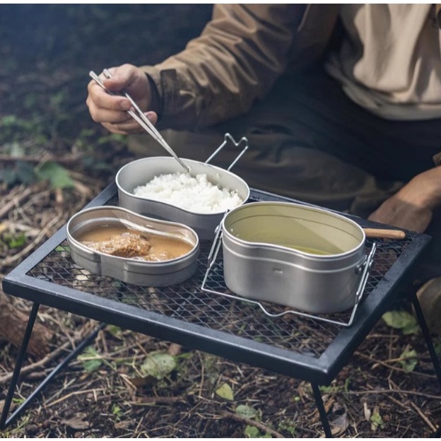 3pcs German Army Lunch Box Outdoor Bushcraft Meal Aluminum Container ...