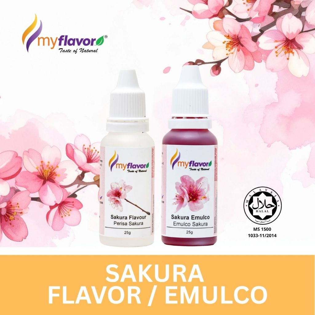 Sakura Flavour / Emulco MyFlavor HALAL food flavour for cake and bake ...