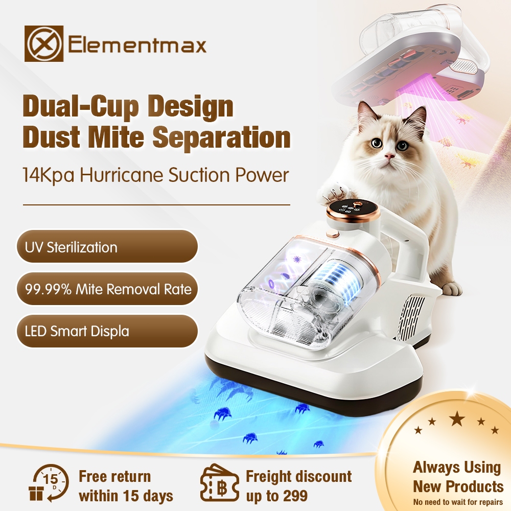 🔥Ready Stock🔥 Dual Cup Dust Mite Vacuum Cleaner Wireless Cordless ...