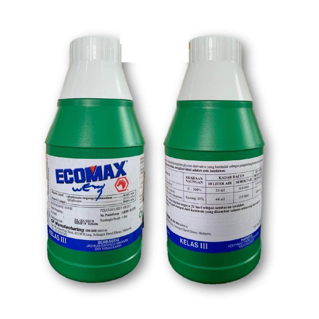 Ecomax Glyphosate 41% (1 Liter) Racun Rumput Rumpai Dan Lalang Organik ...