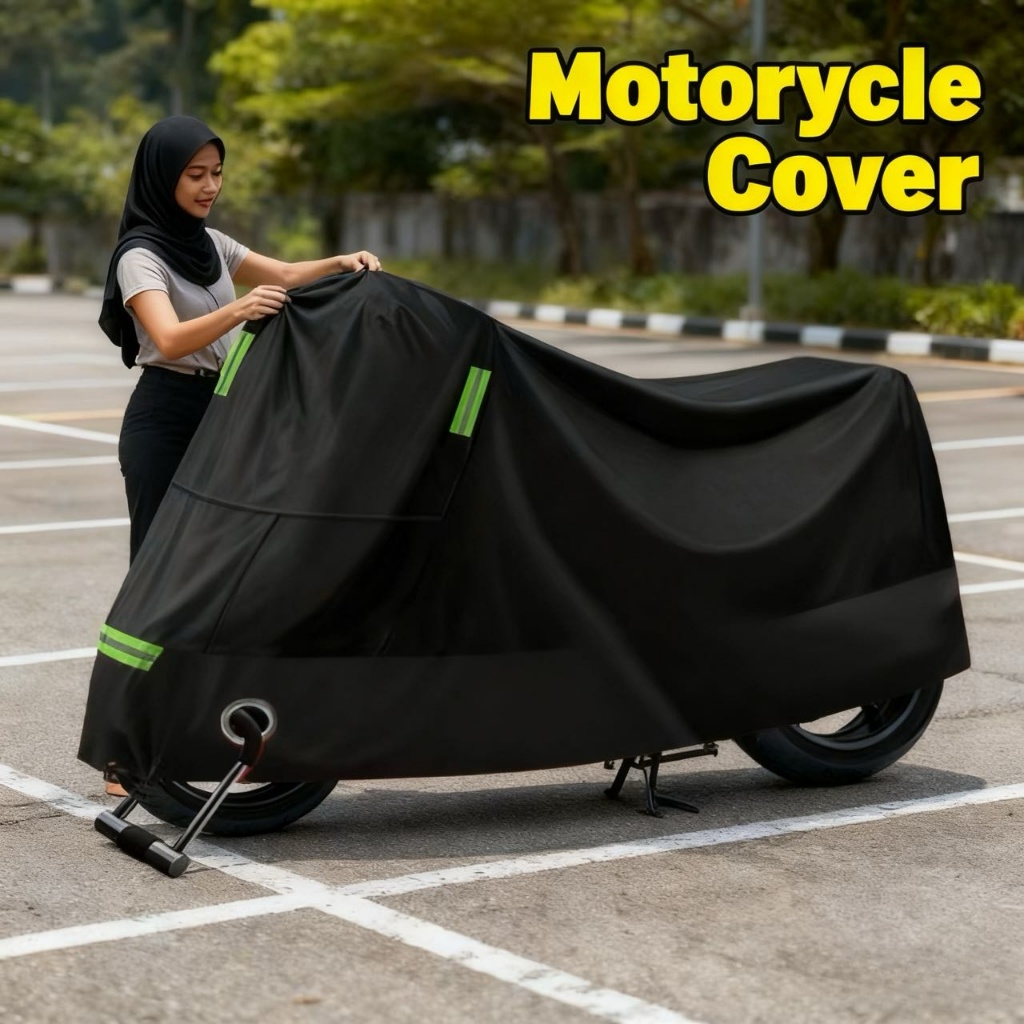 Motorcycle Cover Universal 3-Layer Waterproof Dustproof UV protection ...
