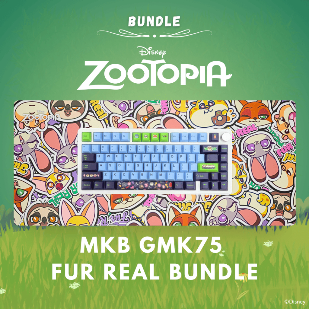 MKB Disney Zootopia GMK75 Tri-Mode RGB Knob Custom Full Build Keyboard ...