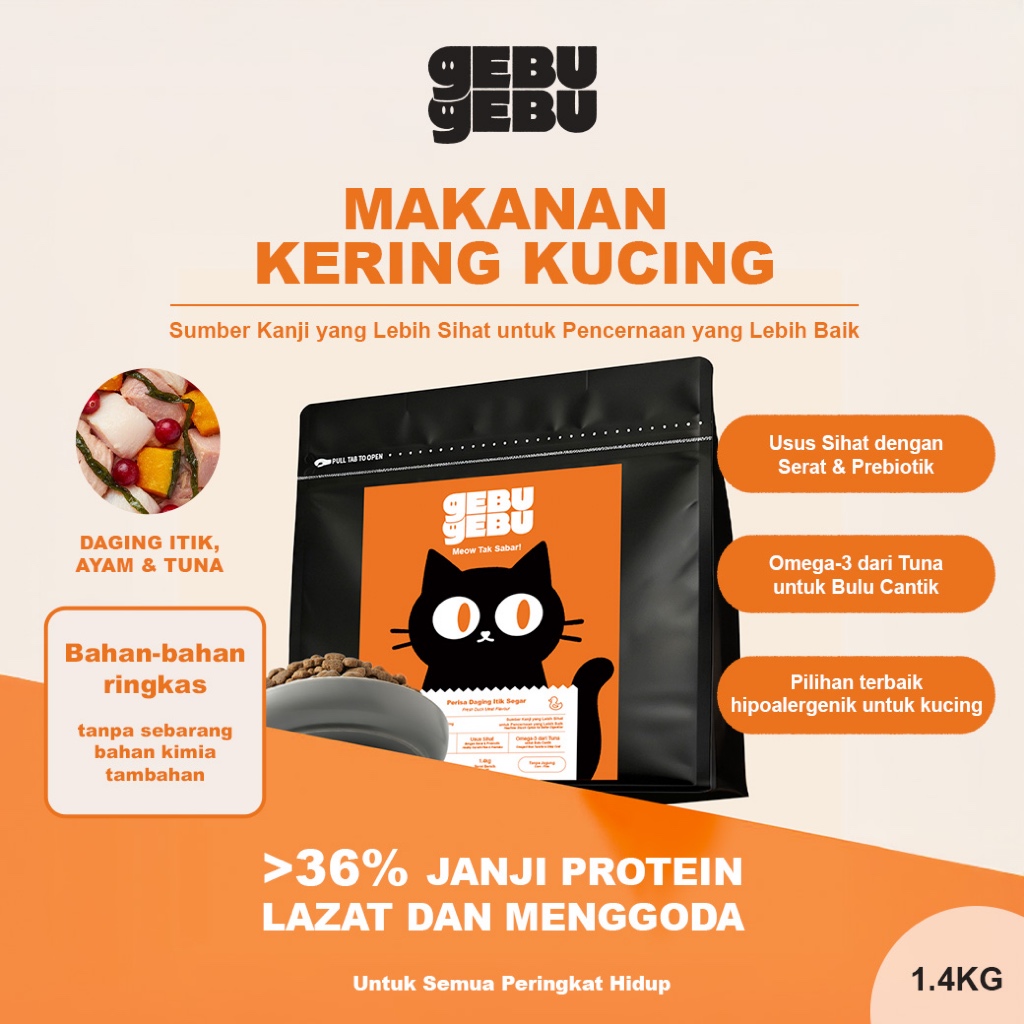 Gebu Gebu Daging Itik & Ayam & Tuna Segar Pemakanan Lengkap untuk ...