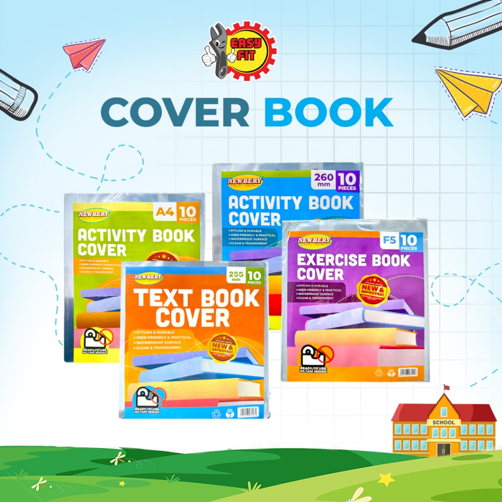 EASY FIT Clear Book Cover PVC (EXERCISE BOOK COVER/TEXT BOOK COVER ...