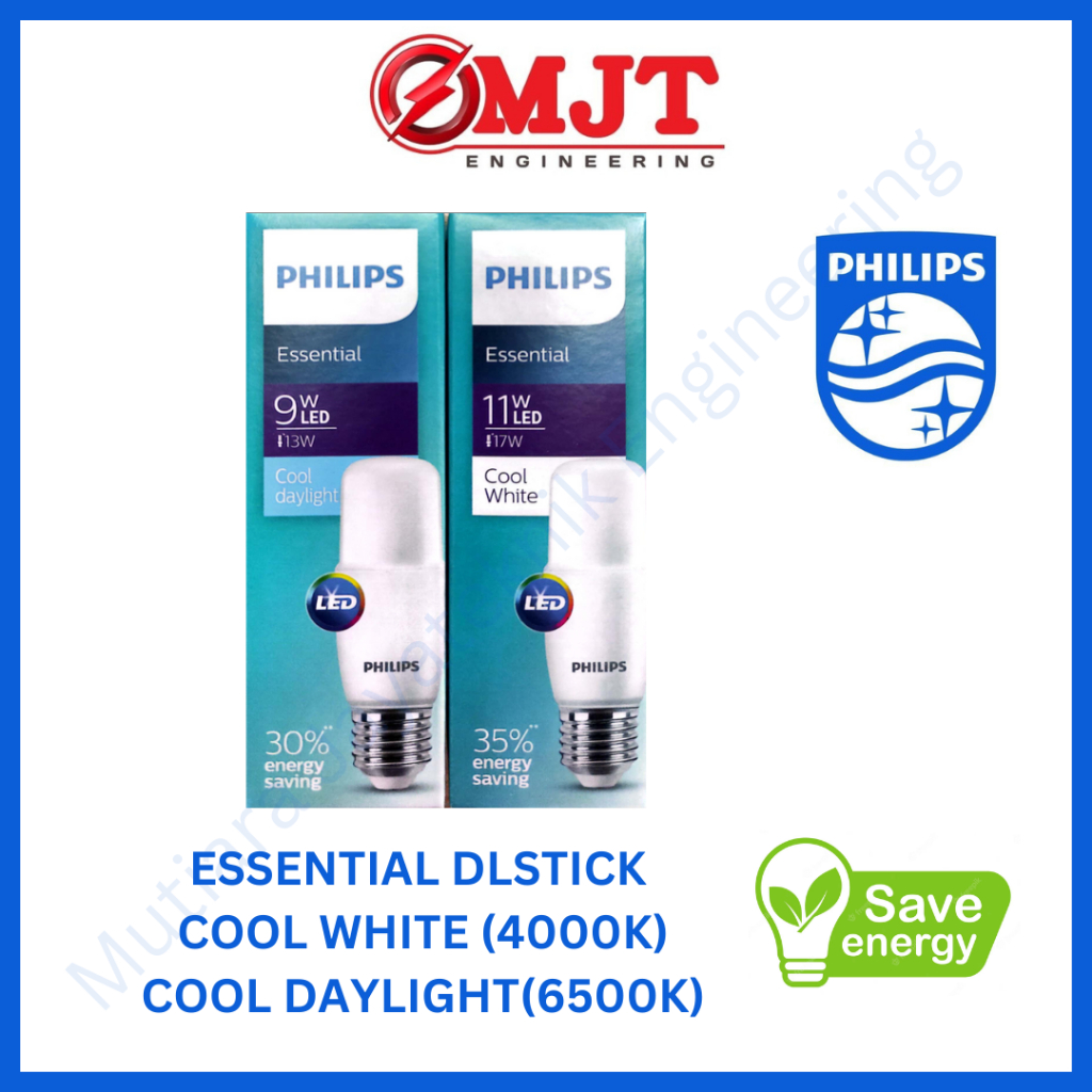 Philips Essential DLStick 9W 11W E27 4000K/6500K | Shopee Malaysia