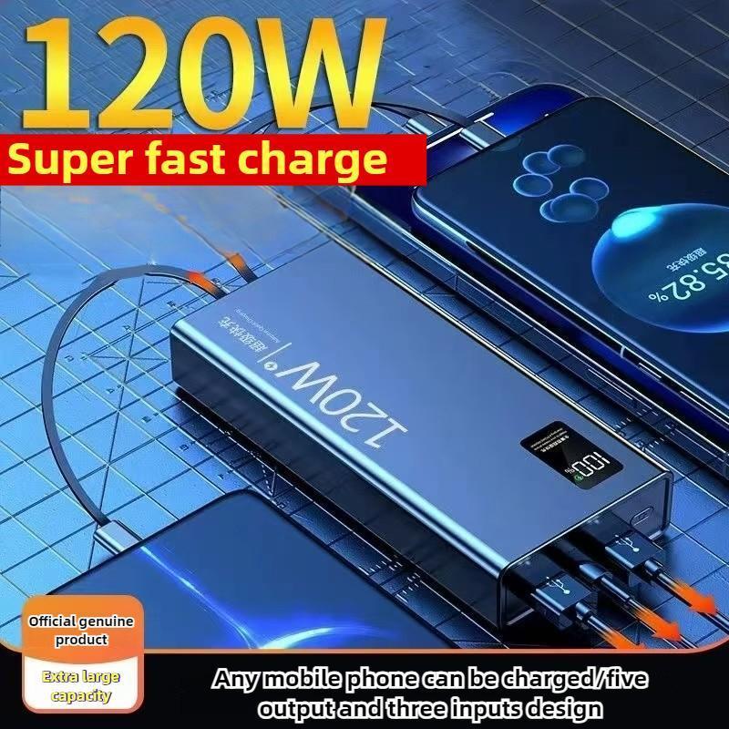 100000MAH Power Bank 120W Super Fast Charging 100% Sufficient Capacity ...