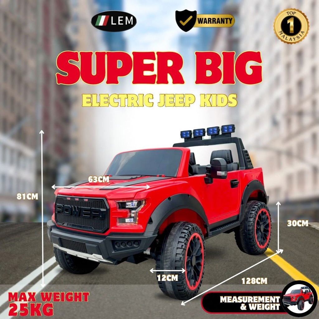 [NEW] LEM 2026 SUPER BIG JEEP ELECTRIC CAR AND CONTROL TOY CAR FOR KIDS ...