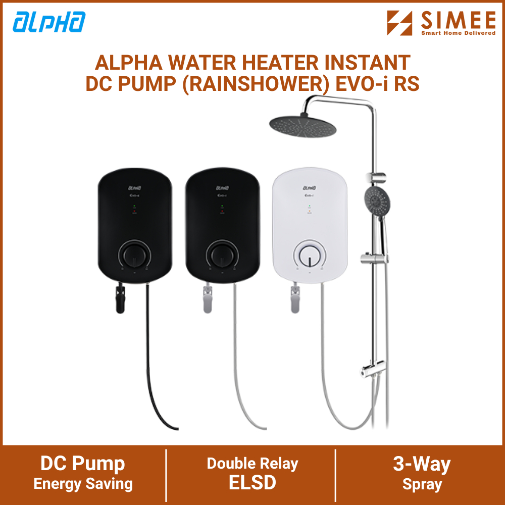ALPHA WATER HEATER INSTANT DC PUMP (RAINSHOWER) EVO-i RS | Shopee Malaysia