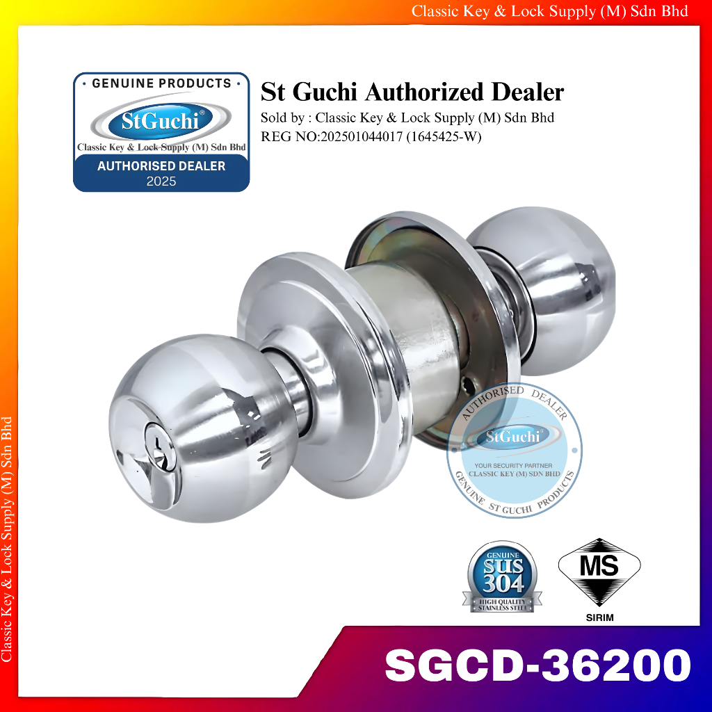 St Guchi door knob lock SGCD-36200 Heavy Duty | Shopee Malaysia