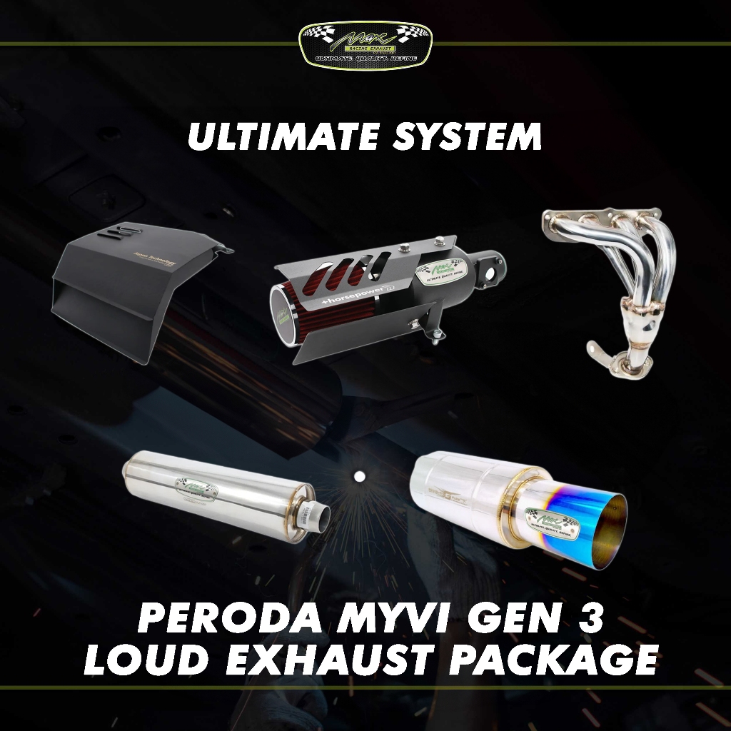 Max Racing Exhaust Myvi Gen 3 & Bezza Stage 3 1.3L +19hp Package ...