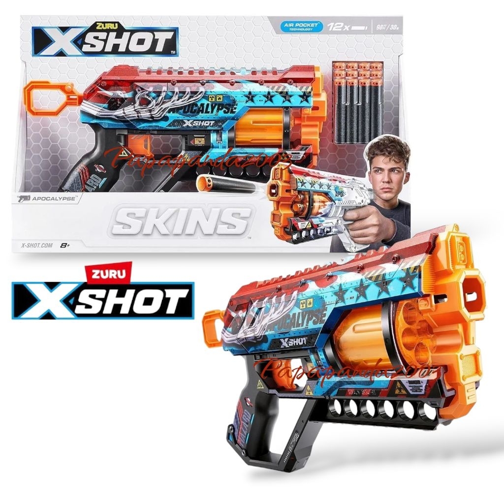 Zuru X Shot Skins Griefer Apocalypse Blaster Nerf Foam Darts Xshot ...