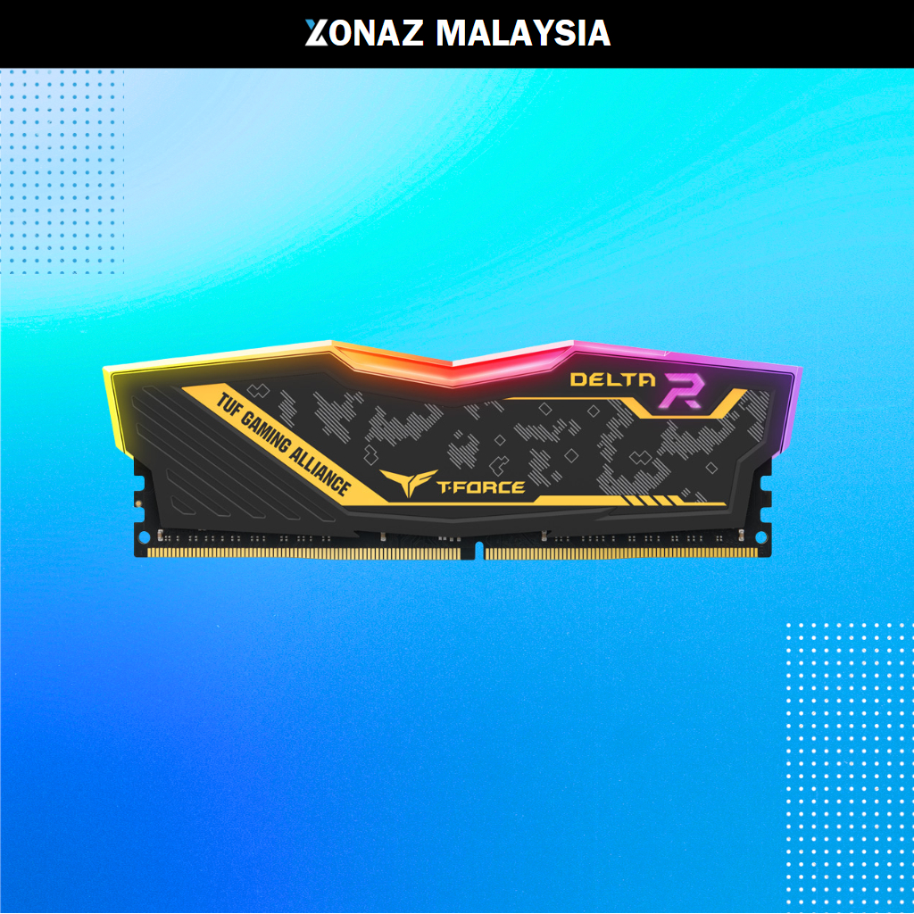TEAMGROUP DELTA TUF GAMING ALLIANCE RGB 8GB DDR4 3200MHZ GAMING DESKTOP ...