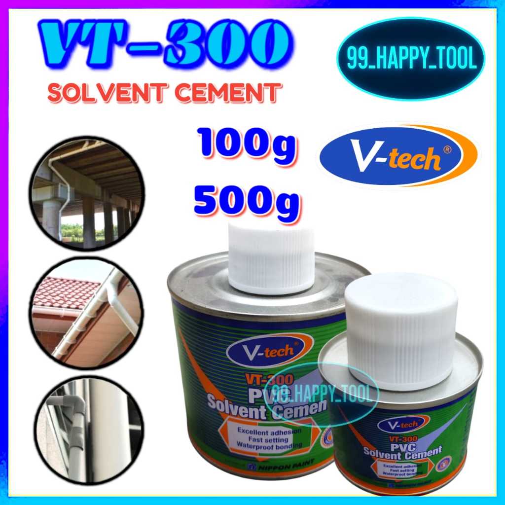 VTECH VT300 Solvent Cement Gum PVC Pipe Glue 15G/100G/500G | Shopee ...