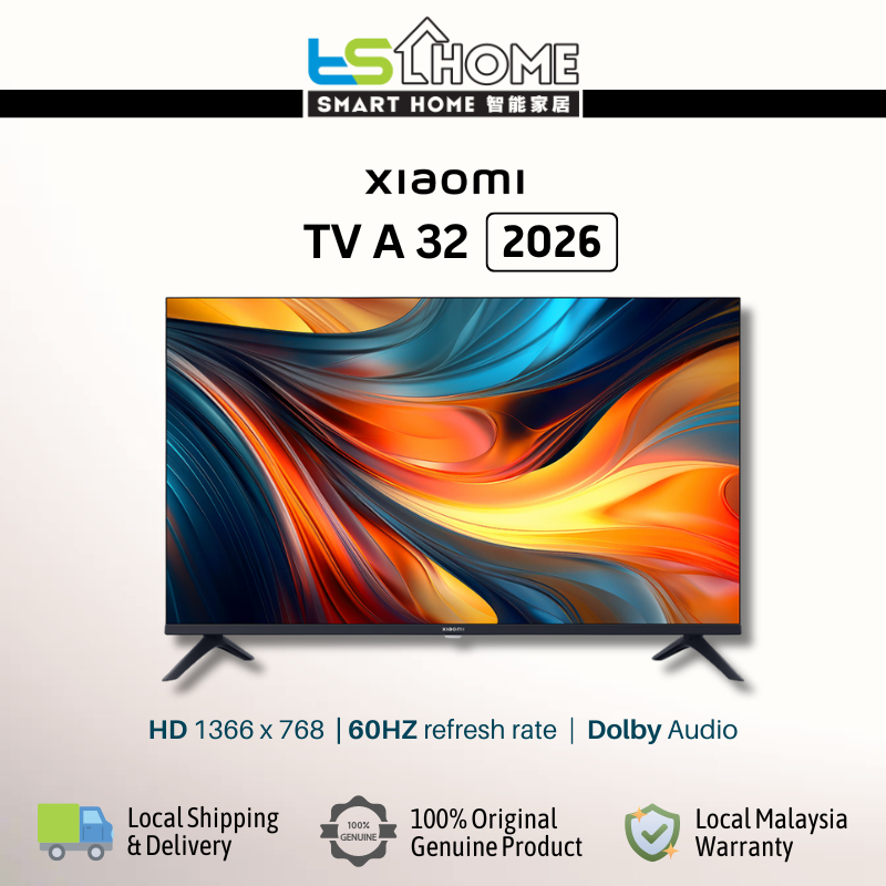 Xiaomi TV A 32 2026 - HD, 1366 x 768 | 60Hz Refresh rate | Shopee Malaysia