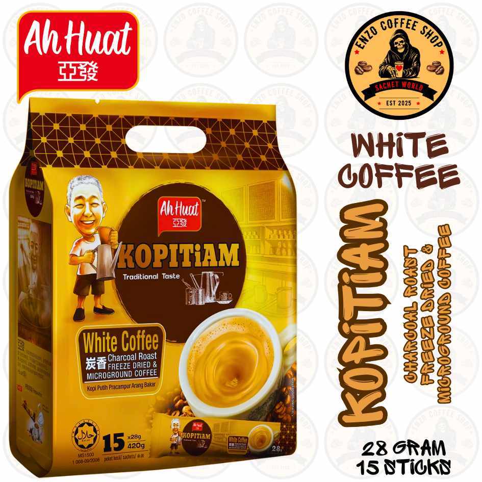 AH HUAT KOPITIAM - WHITE COFFEE CHARCOAL ROAST INSTANT COFFEEMIX DRINK ...