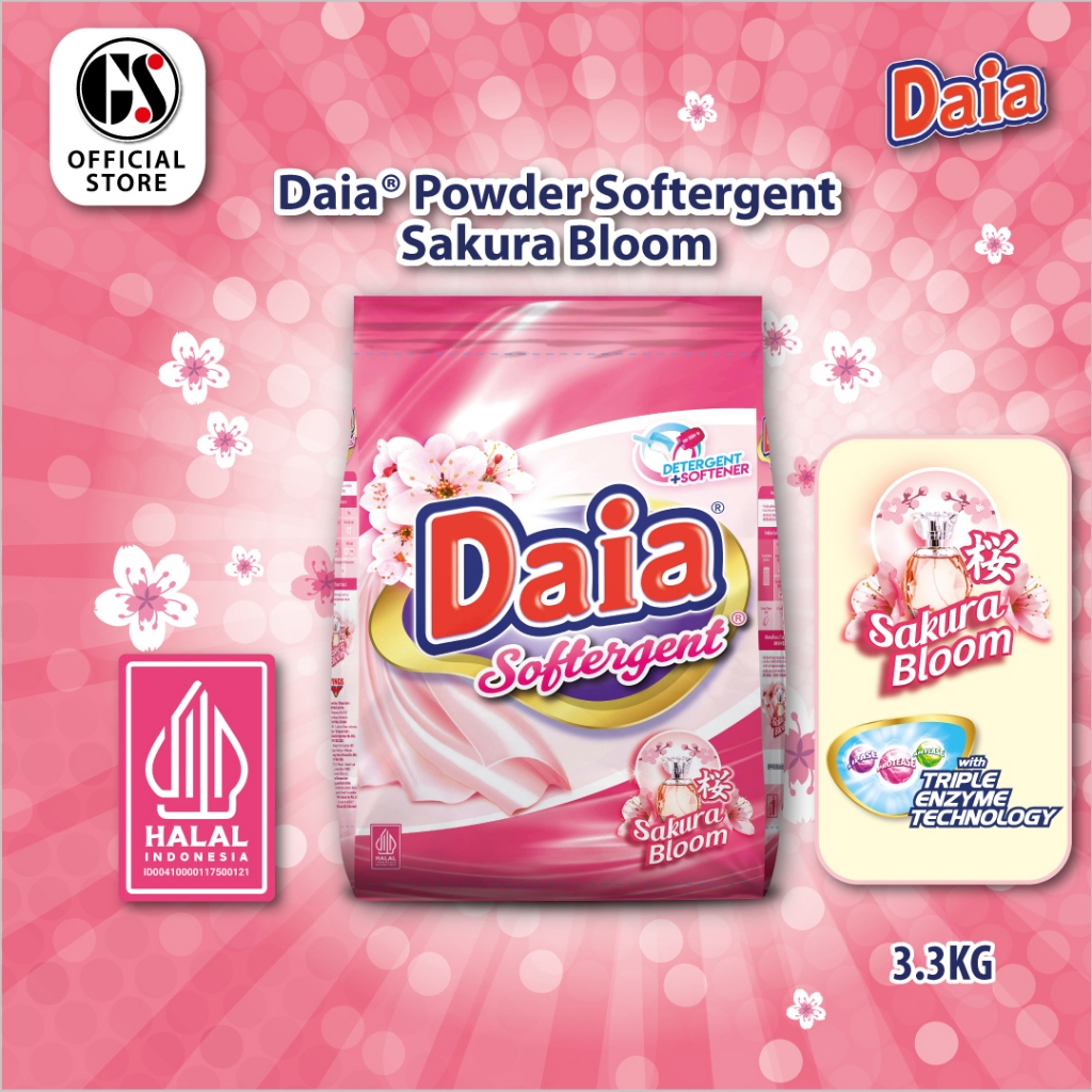 DAIA Powder Sakura Softergent 3.3kg | Shopee Malaysia