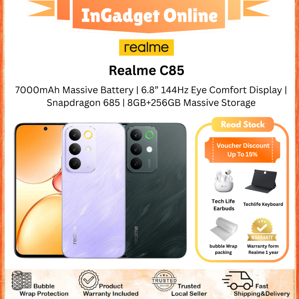 [PROMO] Realme C85 4G | 7000mAh Battery | 6.8” 144Hz Eye Comfort ...