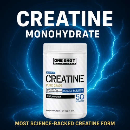 Micronized Creatine Monohydrate Powder (250g) 50 servings - One Shot ...