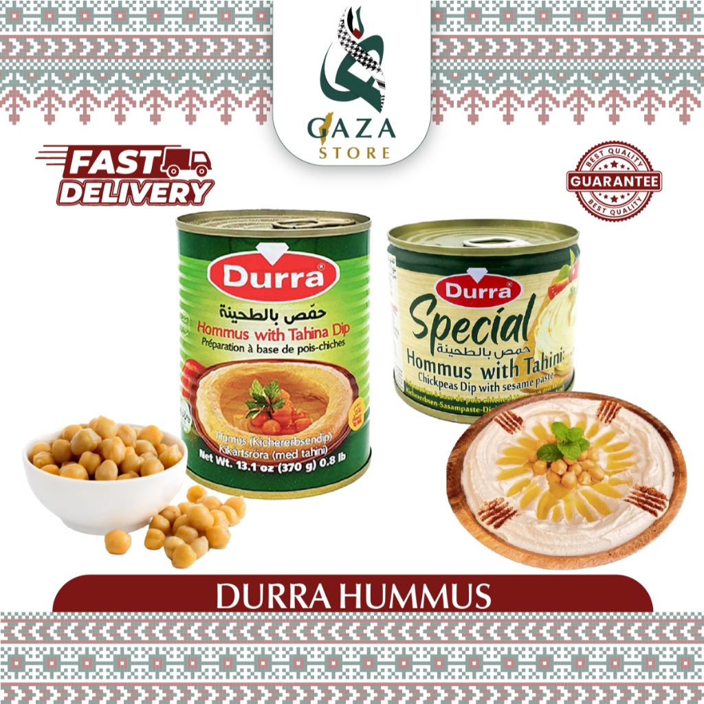 DURRA SPECIAL HUMMUS WITH TAHINI | Chickpea & Sesame seed Paste | Pes ...