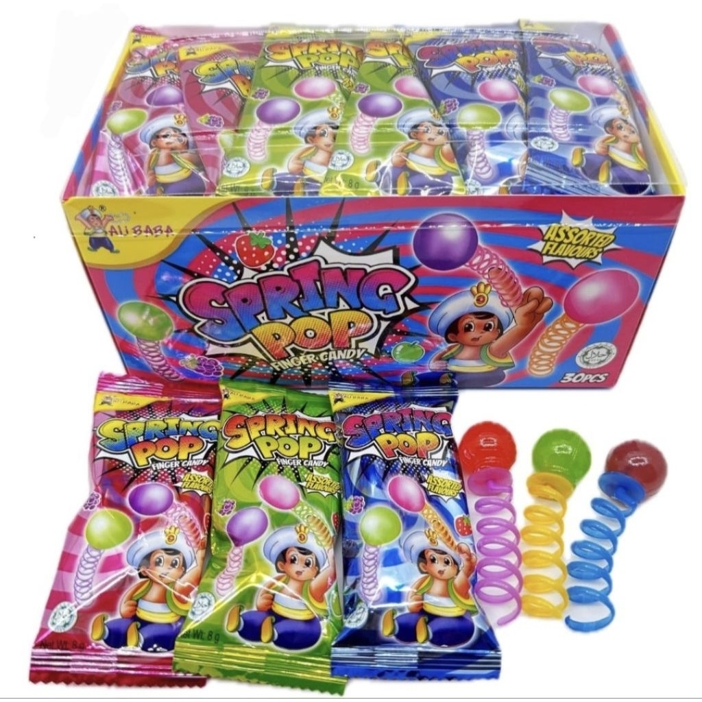 (3pcs/30pcs) Alibaba Spring Pop Mix Fruit Candy Halal Ready stock ...