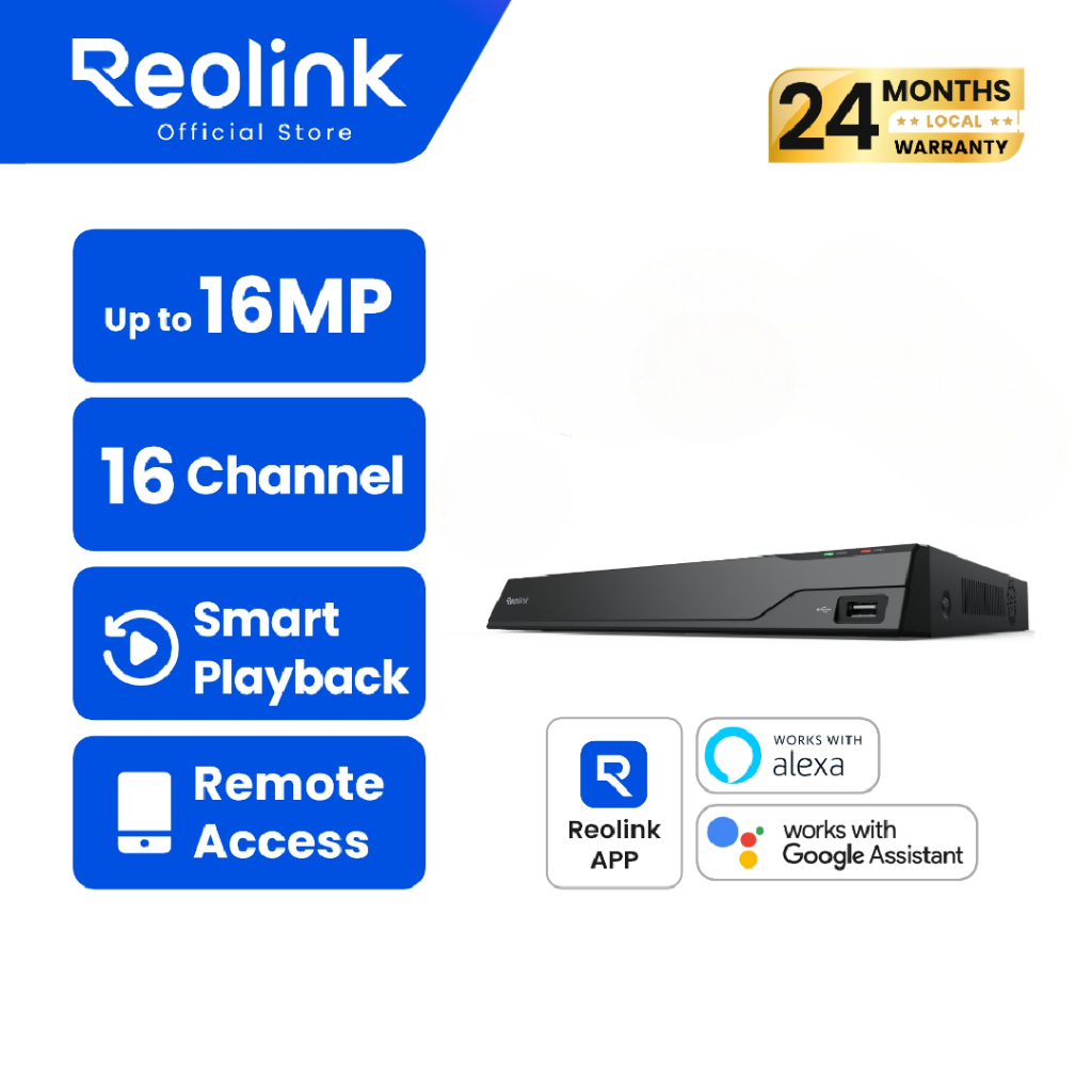 Reolink NVS16 16-Channel PoE NVR for 24/7 Reliable Recording PN-16-NHD ...