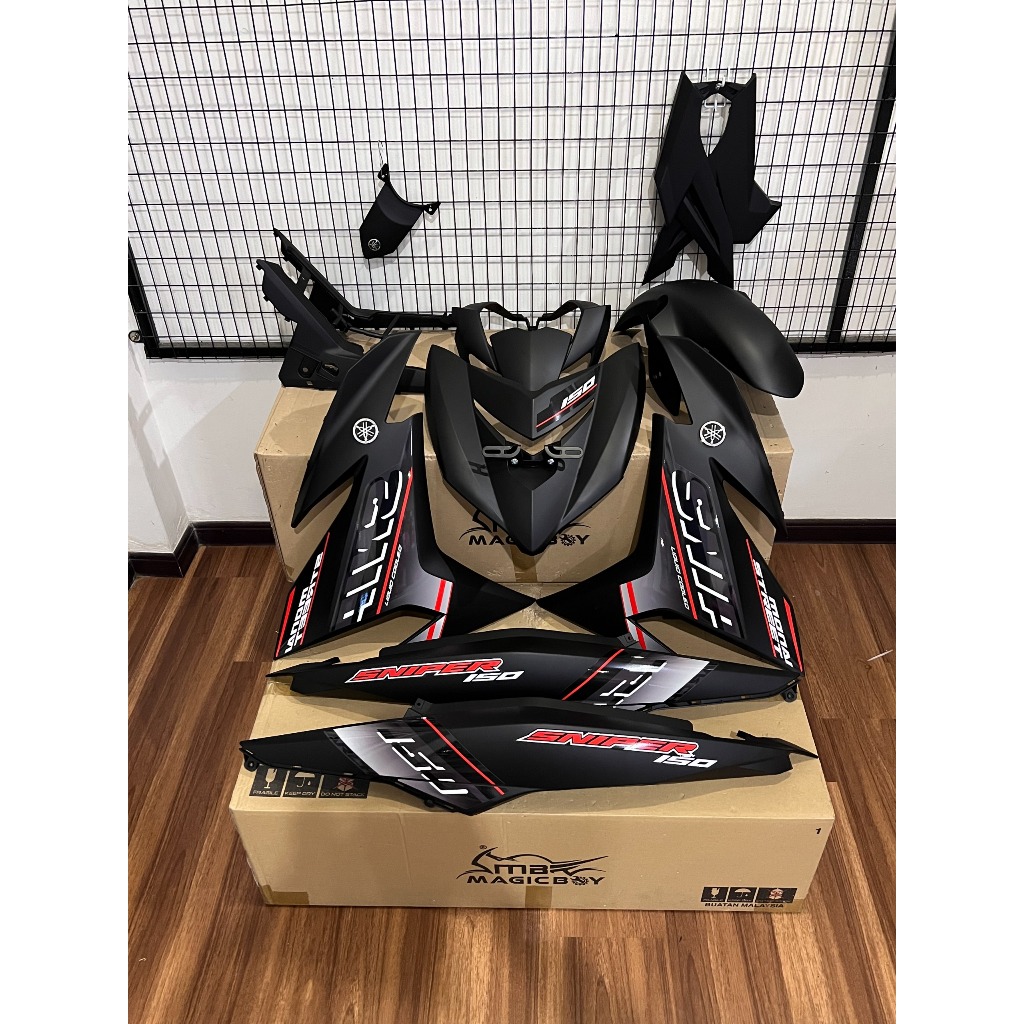 MAGIC BOY RACING BODY COVER SET Y15ZR YAMAHA SNIPER 2018 BLACK RAVEN ...