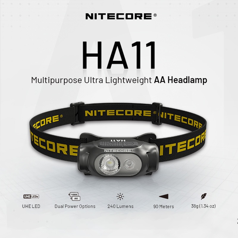 Nitecore HA11 UHE 240L Ultra Lightweight LED Headlamp | Shopee Malaysia