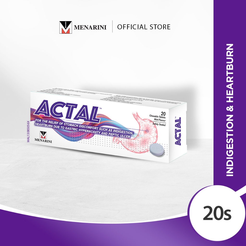 Actal Anti-Acid Tablets 20's | Shopee Malaysia