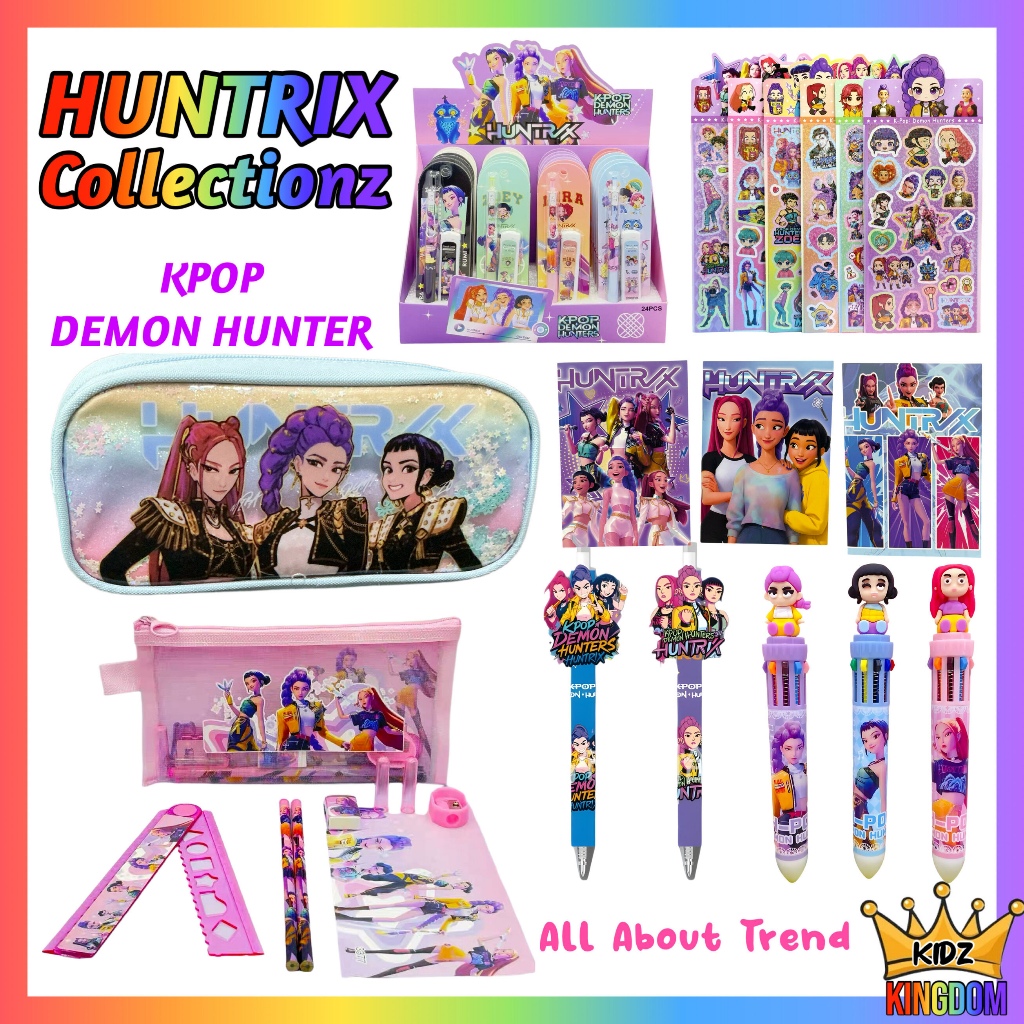 Huntrix Golden Stationary Stationery Notebook Botol Pensel Pencil Box ...