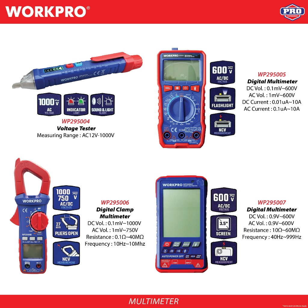 WORKPRO - MULTIMETER | Shopee Malaysia