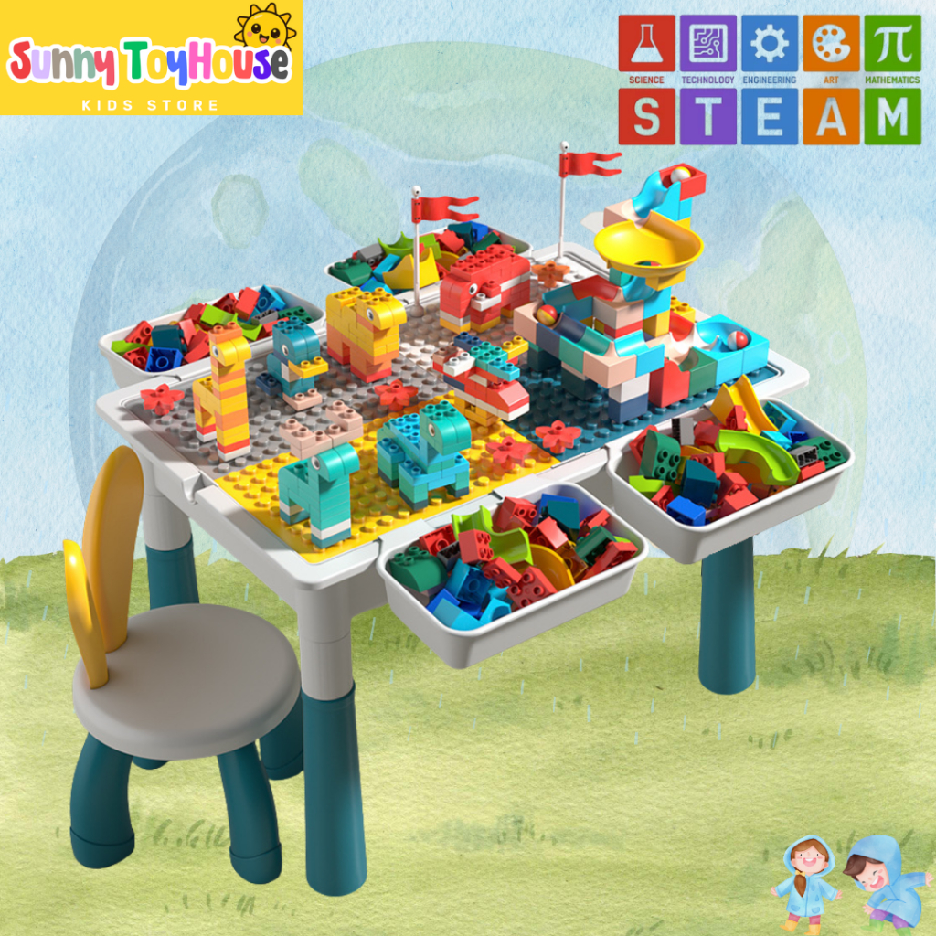 SUNNY Luxury Multi-Function Building Blocks Table For Kids Learning ...
