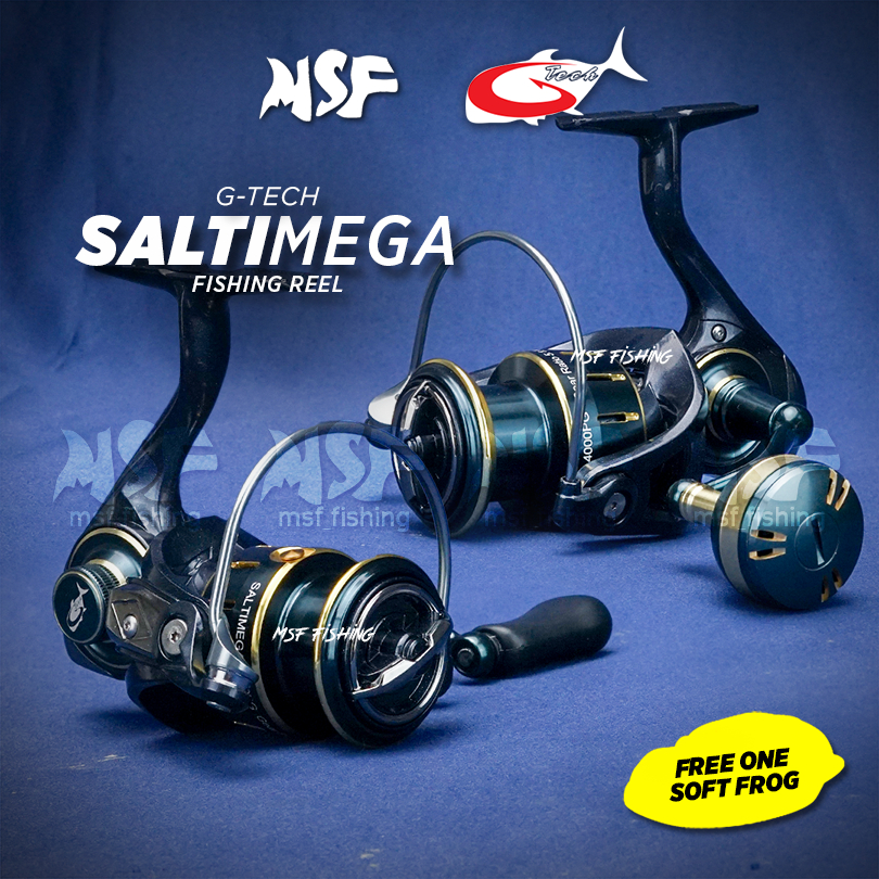 [MSF] G-Tech SaltiMega Fishing Reel Spining Kekili Pancing Mancing ...