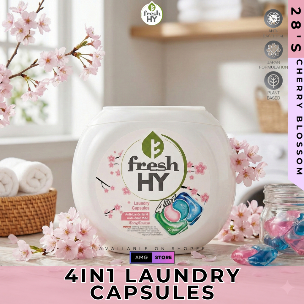 FRESH HY 4 IN 1 LAUNDRY CAPSULES CHERRY BLOSSOM (10ML X 28'S) | Shopee ...