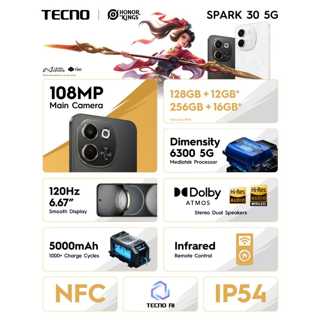 100% Original Malaysia Set Tecno Spark 10 10 Pro 5G Spark Go1 1s Spark ...
