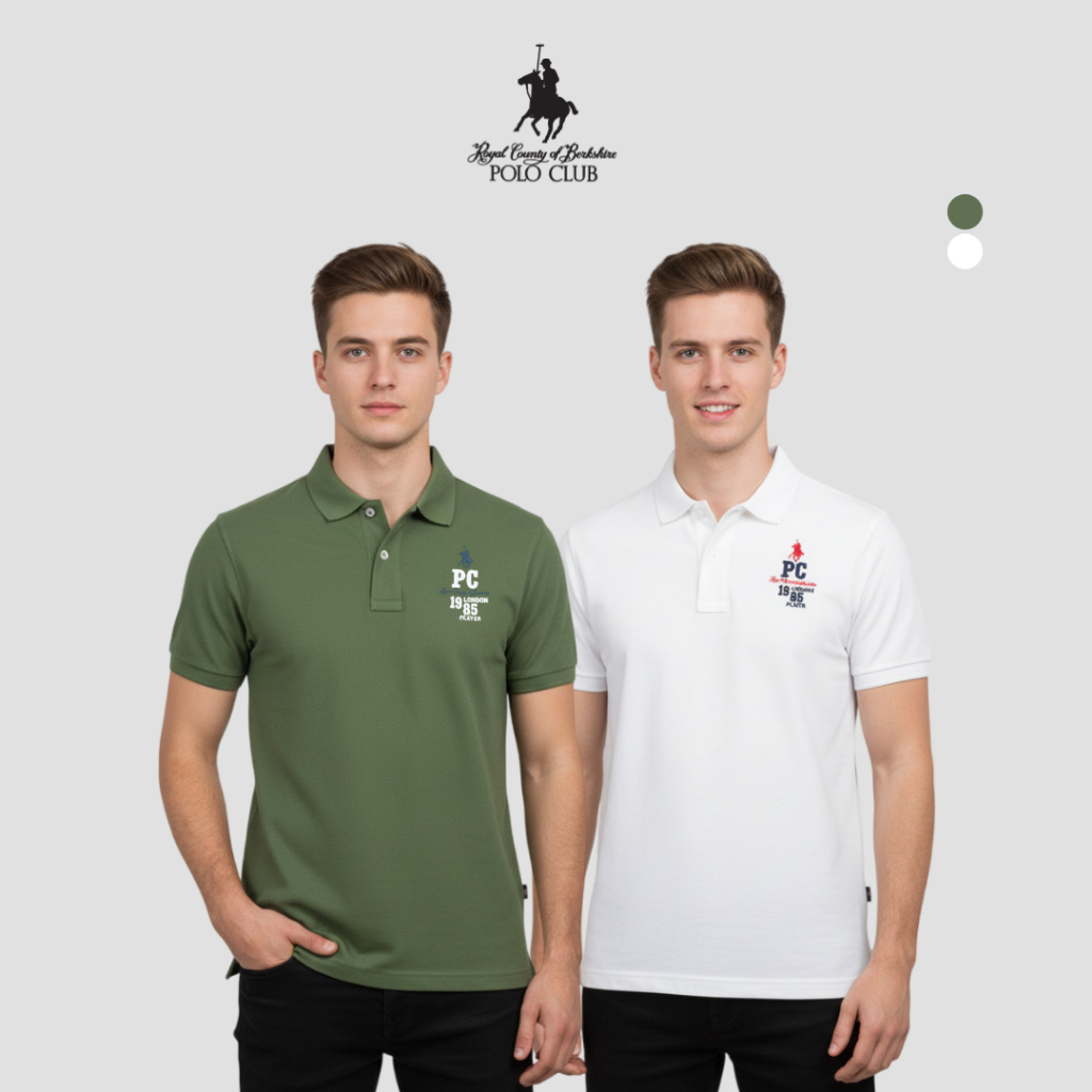 [2 Colors] RCB Polo Club Men Short Sleeve Polo Shirt with Collar ...