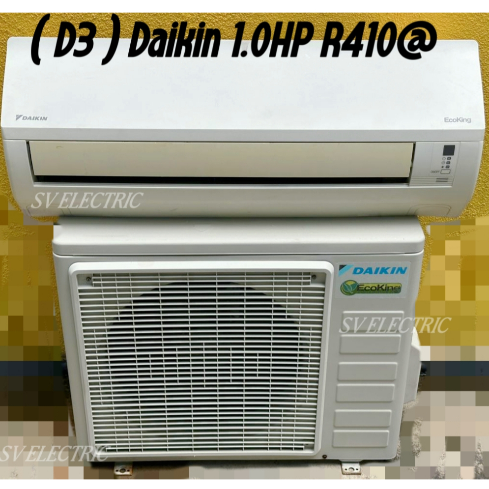 Ready Stock (D3) DAIKIN 1.0HP Wall Type Air Cond R410a Gas Full SET ...