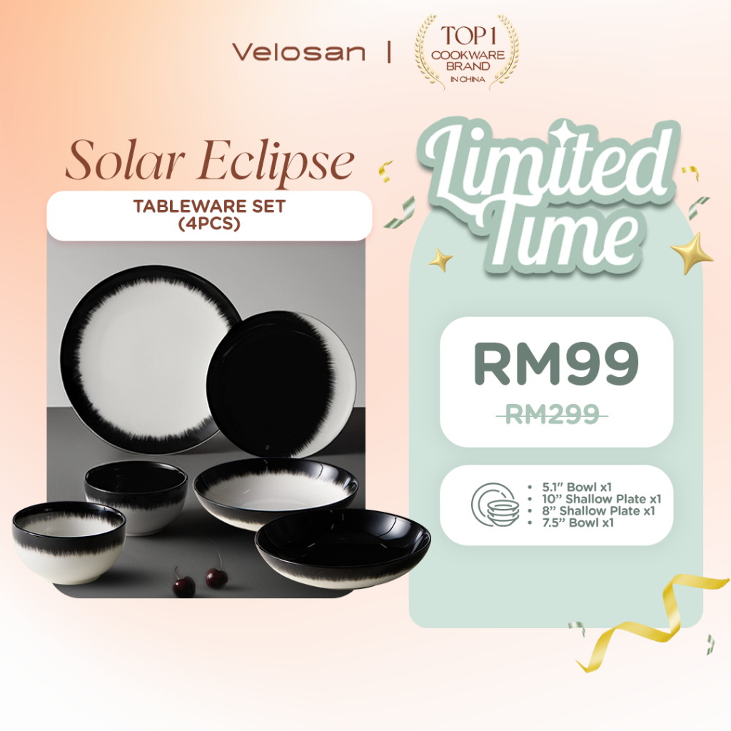 [SPECIAL OFFER] Velosan Solar Eclipse Tableware Set (4 pcs) | Day ...