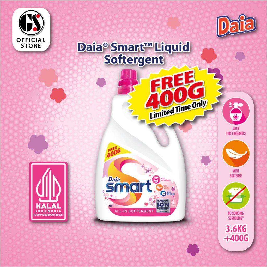 DAIA Smart All-in Softergent 3.6KG + 400G | Shopee Malaysia