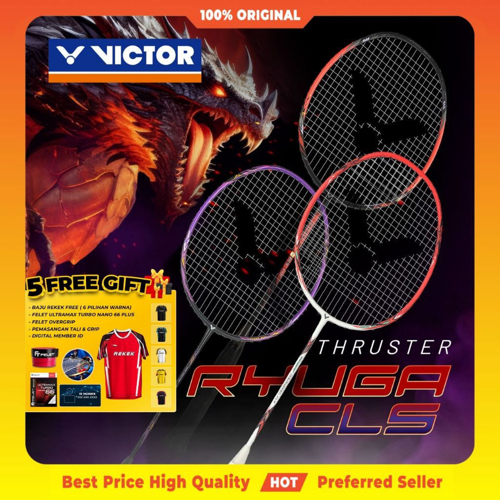 VICTOR THRUSTER RYUGA CLS Badminton Racket 4U/G5 | Raket Badminton ...